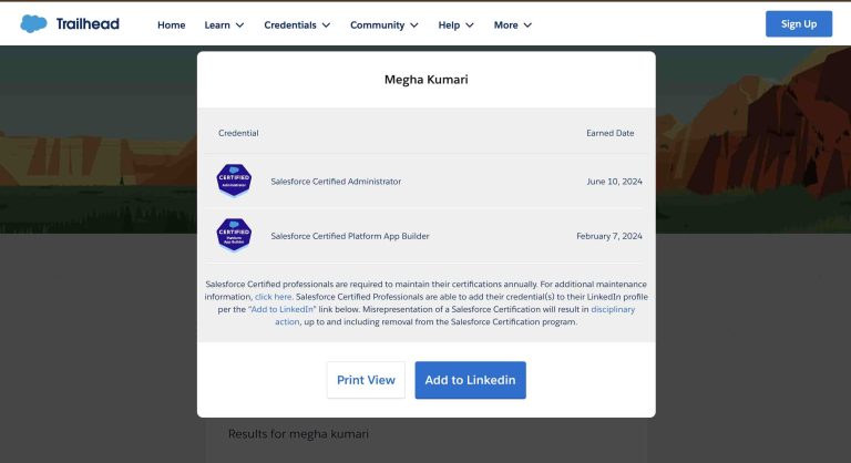 How To Verify Your Salesforce Certification ( 3 Steps) - Salesforce Megha