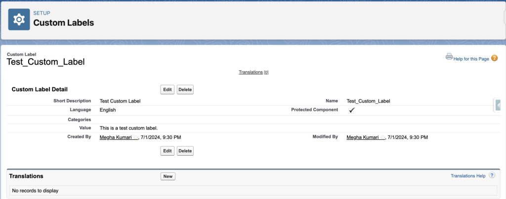 How To Access Custom Labels In Apex - Salesforce Megha